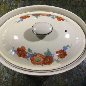 Hall | Kitchen | Vintage Hall Covered Casserole Dish Poppy Pattern ...